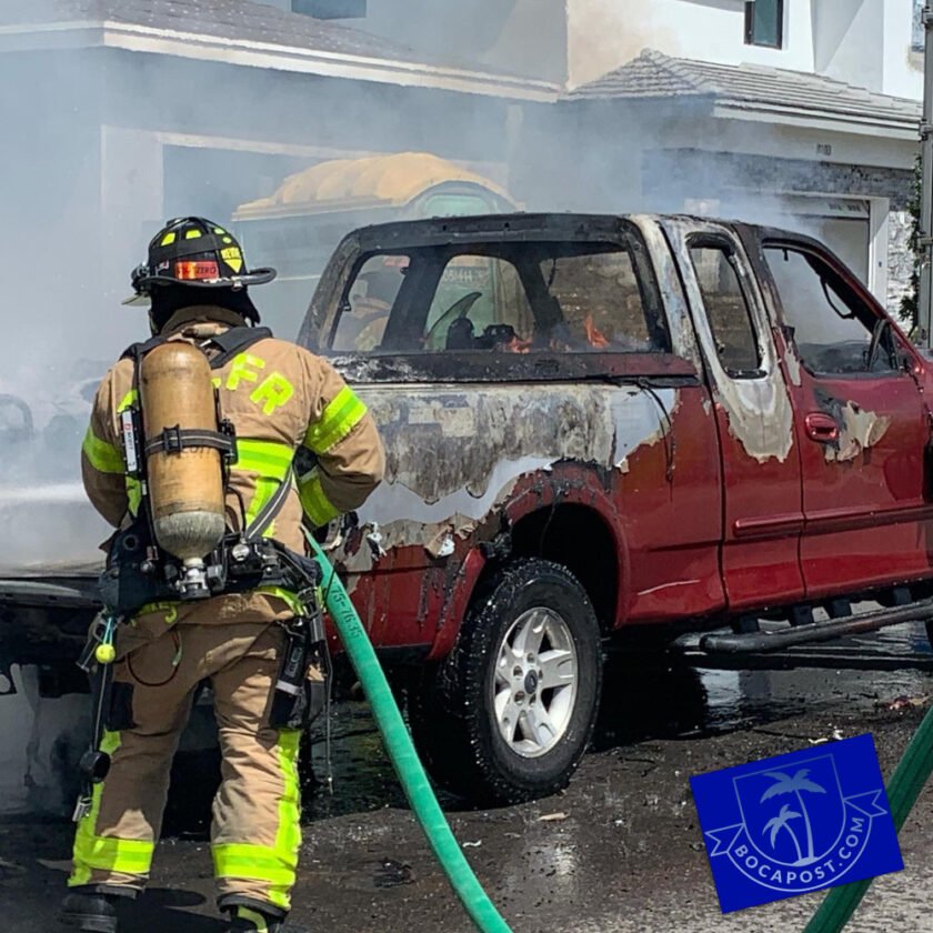FIRE: Truck On Fire In LOTUS - Boca Post