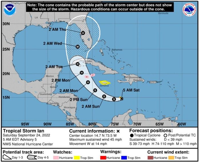 Tropical Storm Ian Expected To Strengthen Into Major Hurricane And Hit Florida - Boca Post