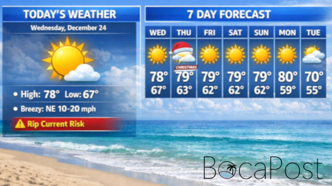 Rip Current Statement In Effect As Sunny Christmas Eve Settles In For ...