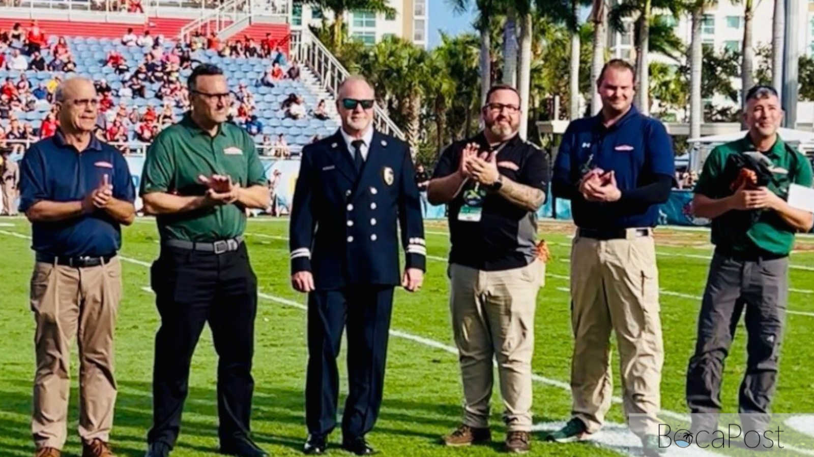Retired Boca Raton Fire Captain Aaron Fix Honored At Boca Raton Bowl ...